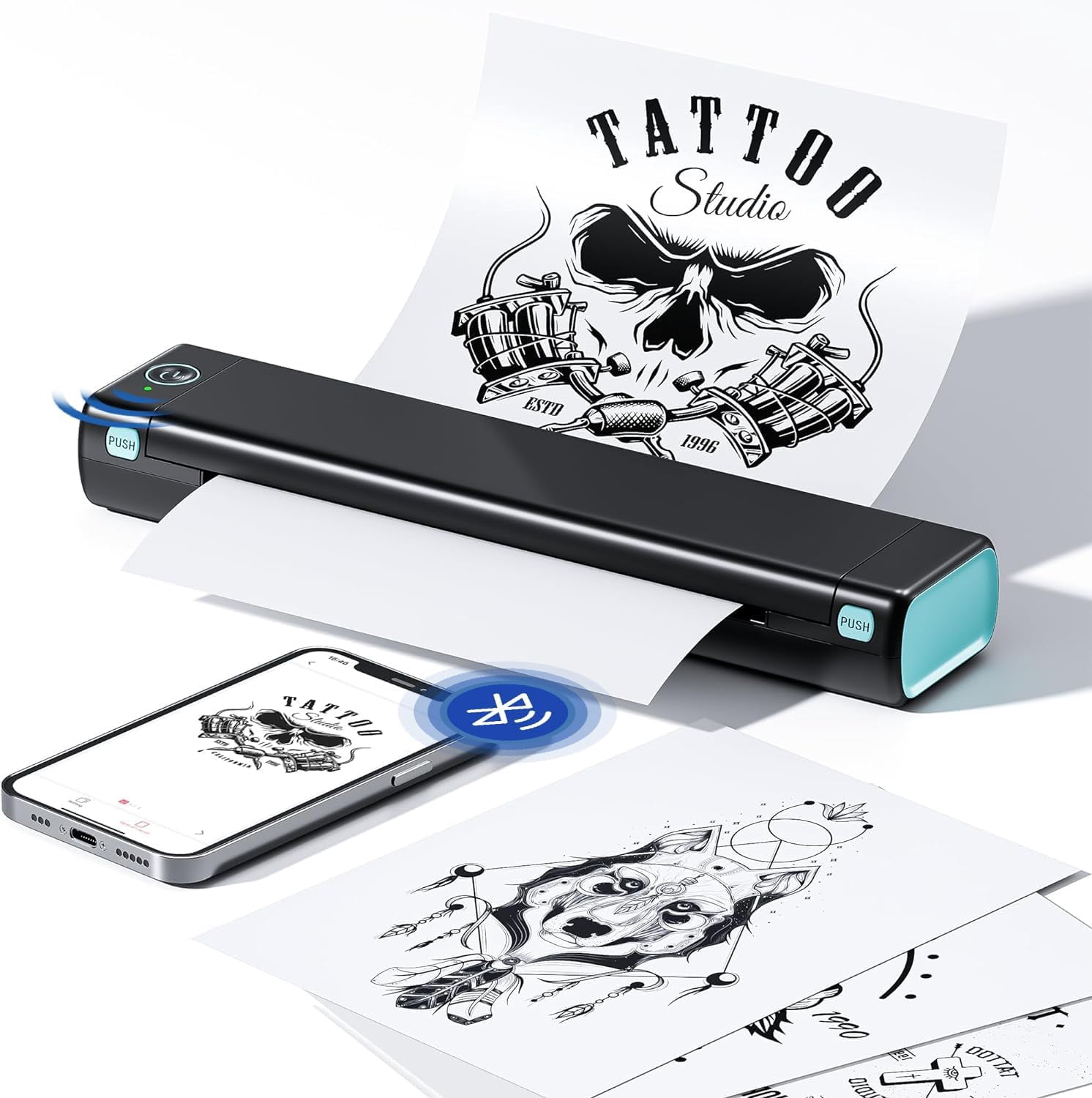 M08F Ultra Wireless Tattoo Stencil Printer, Stencil Printer for ...