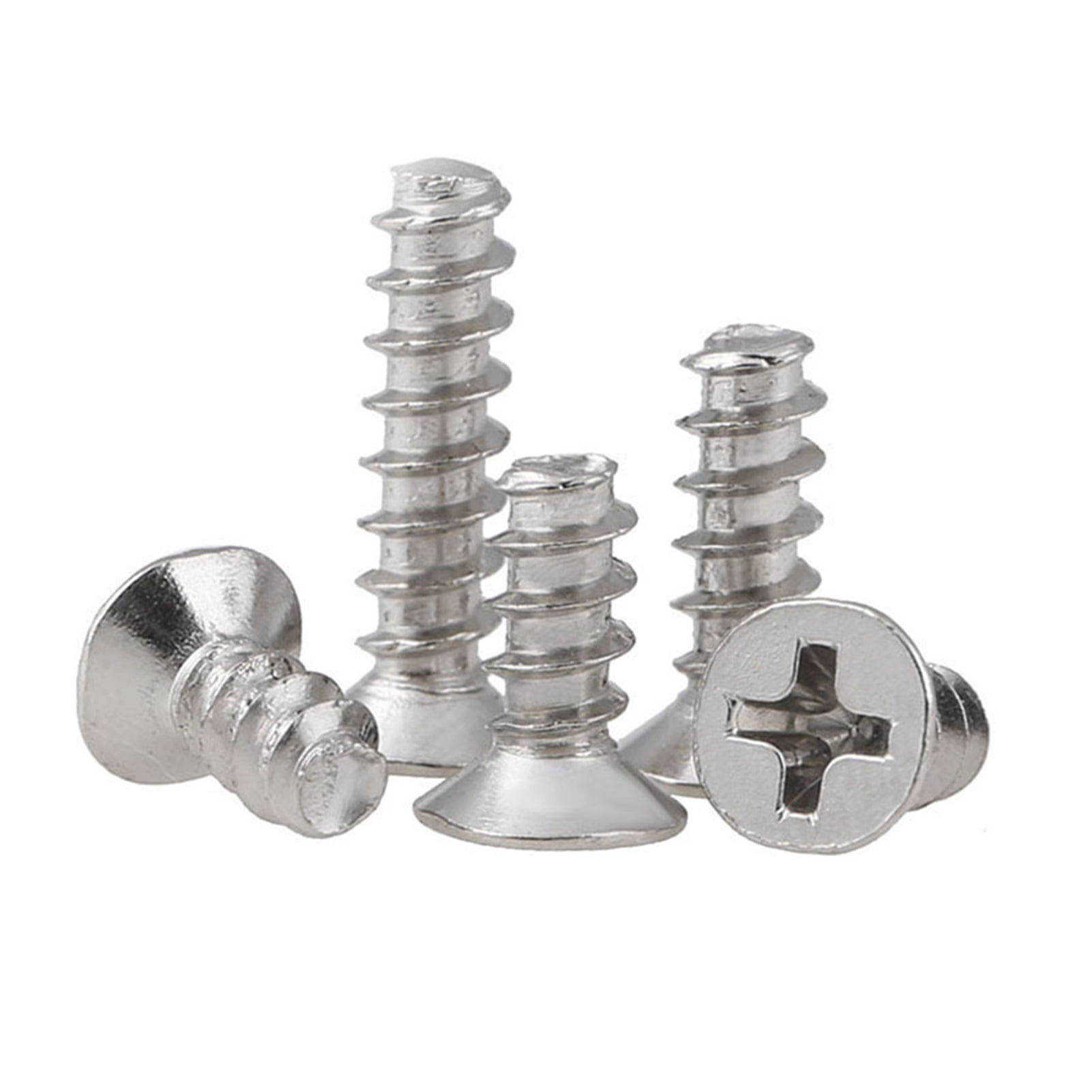 M1.4-M4 Nickel Plated Flat Tail Countersunk Head Self Tapping Screws Micro Glasses Screws ...