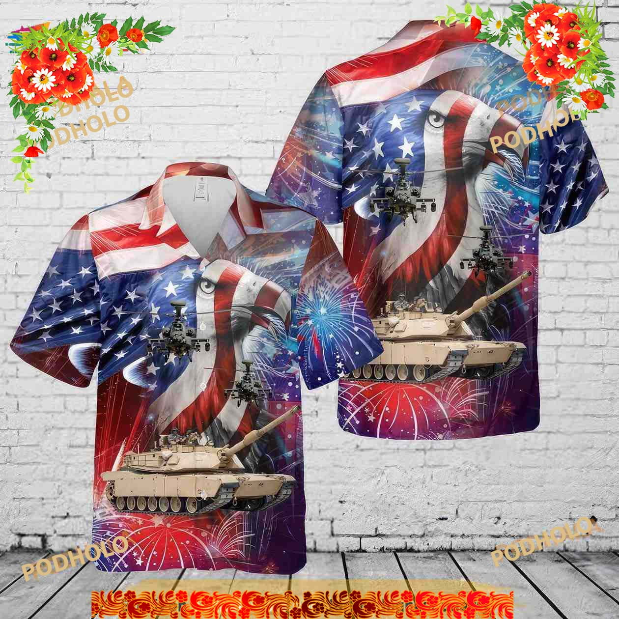 M1 Abrams Main Battle Tank Funny Hawaiian Shirt - Walmart.com