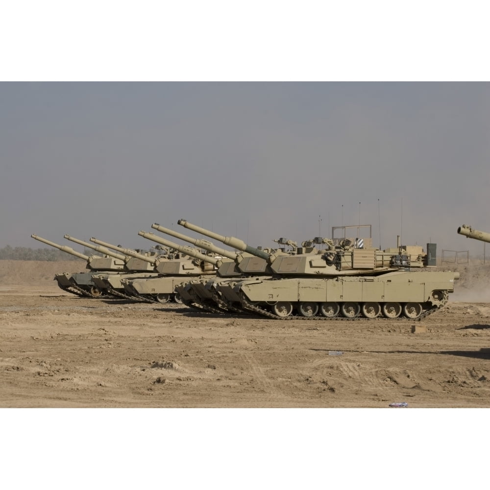 M1 Abrams tanks at Camp Warhorse Poster Print - Walmart.com