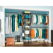 "Ulif E4 White Wire Garment Rack, Closet Organizer with 8 Shelves & 4 ...