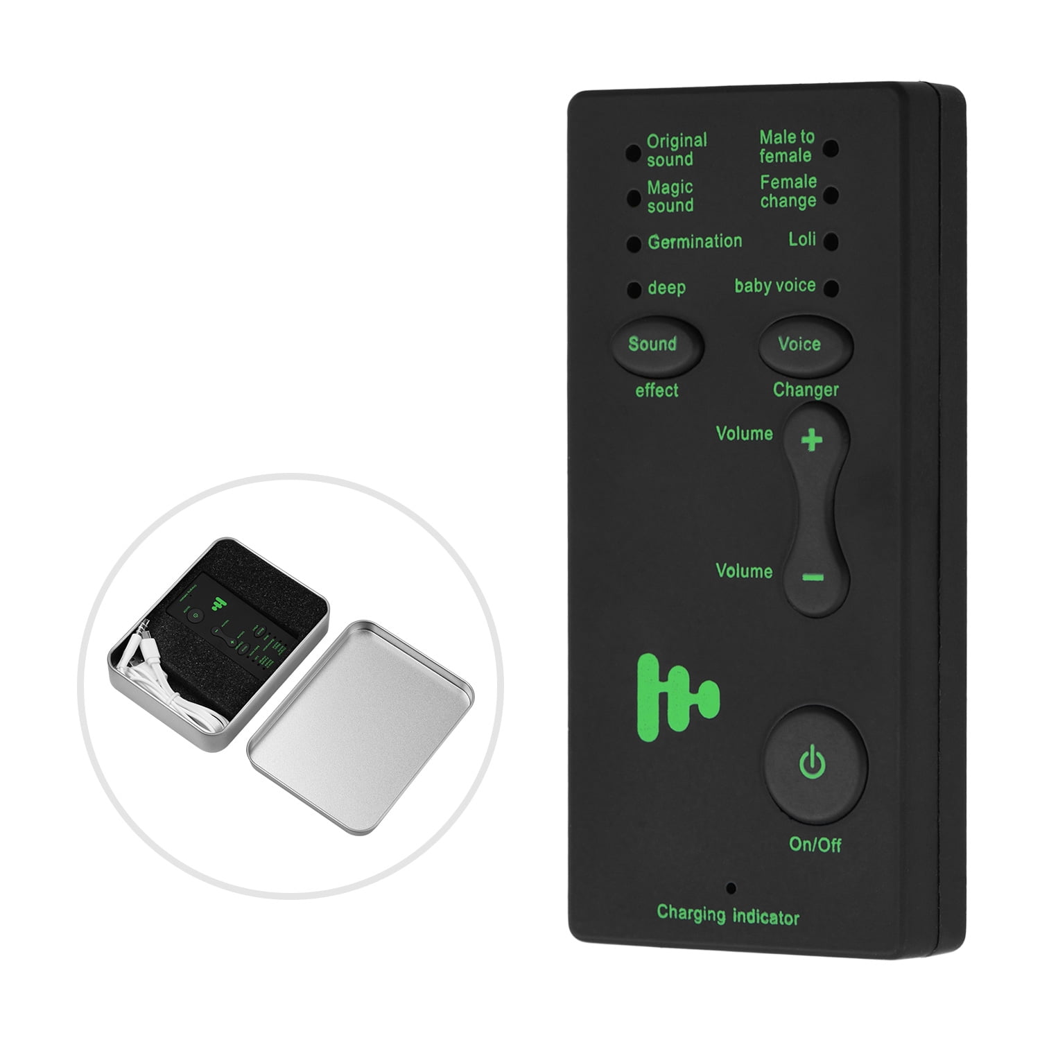 M1 Mini Portable Sound Effects Machine Voice Changer Device Audio Card ...