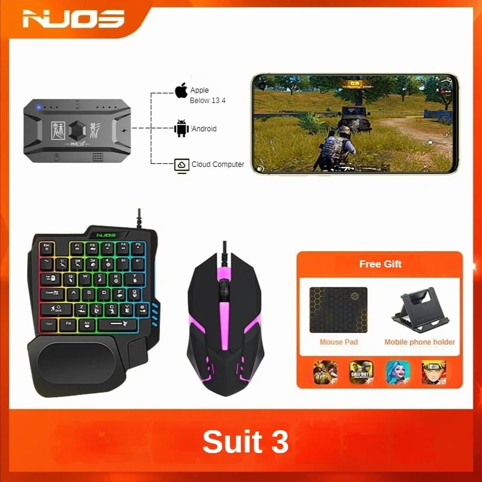 M1 Pro Mobile Game Controller 4 in 1 Mouse Keyboard Adapter Converter BT V5.0 Programmable ...
