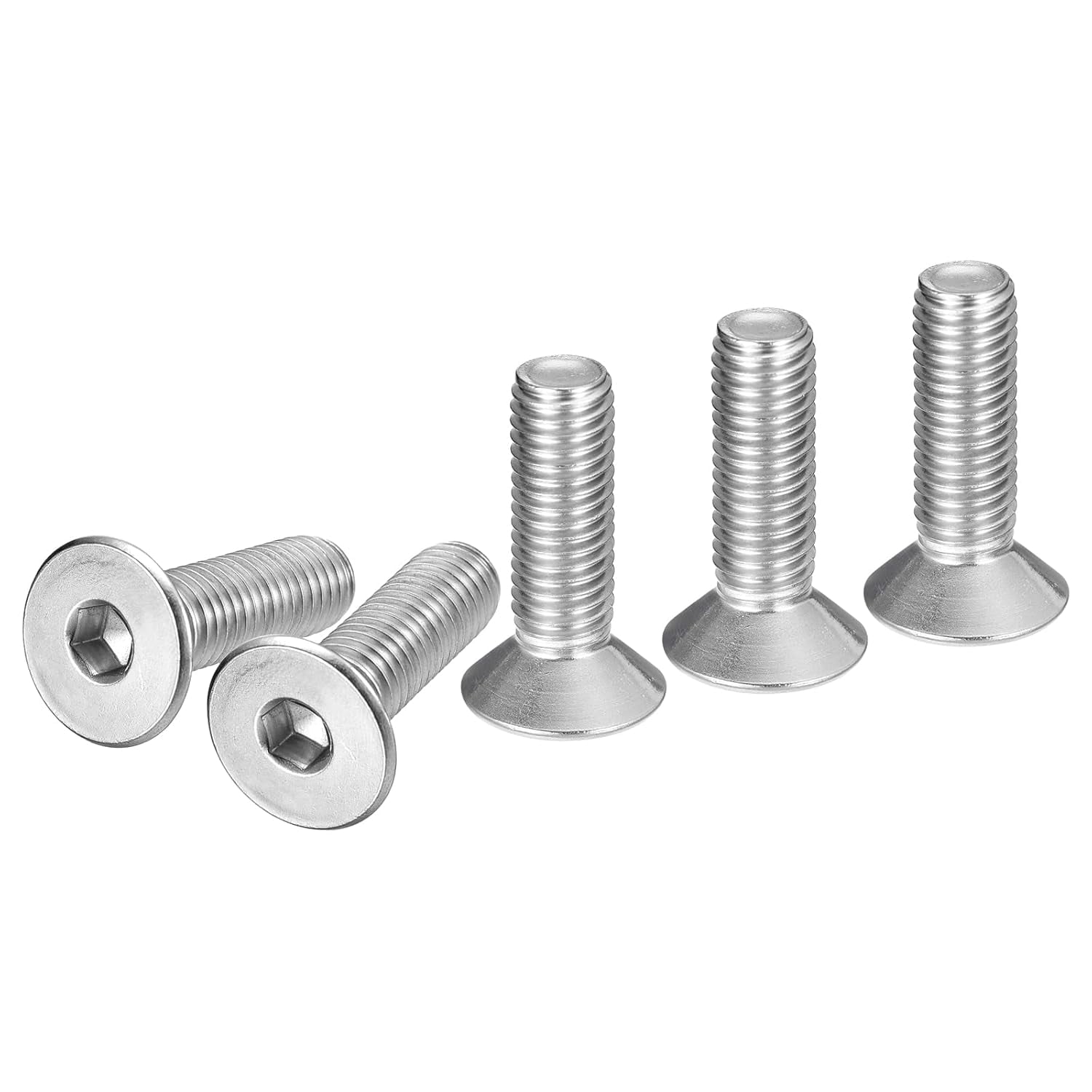 M10-1.5 x 35mm Flat Head Socket Cap Screws, 10 Pack 304 Stainless Steel ...