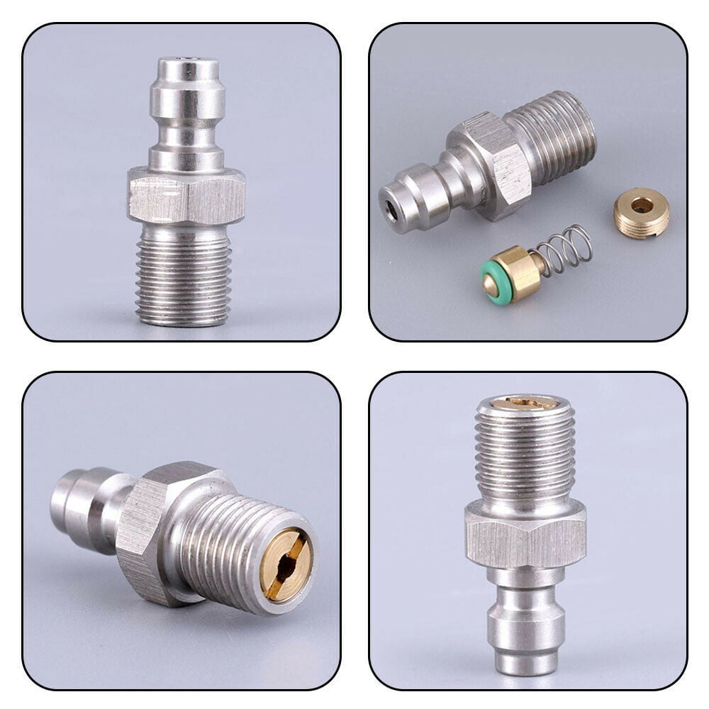 8mm Male Thread Quick Connection Valve PCP Fill Nipple Plug M10/1 - Walmart.com