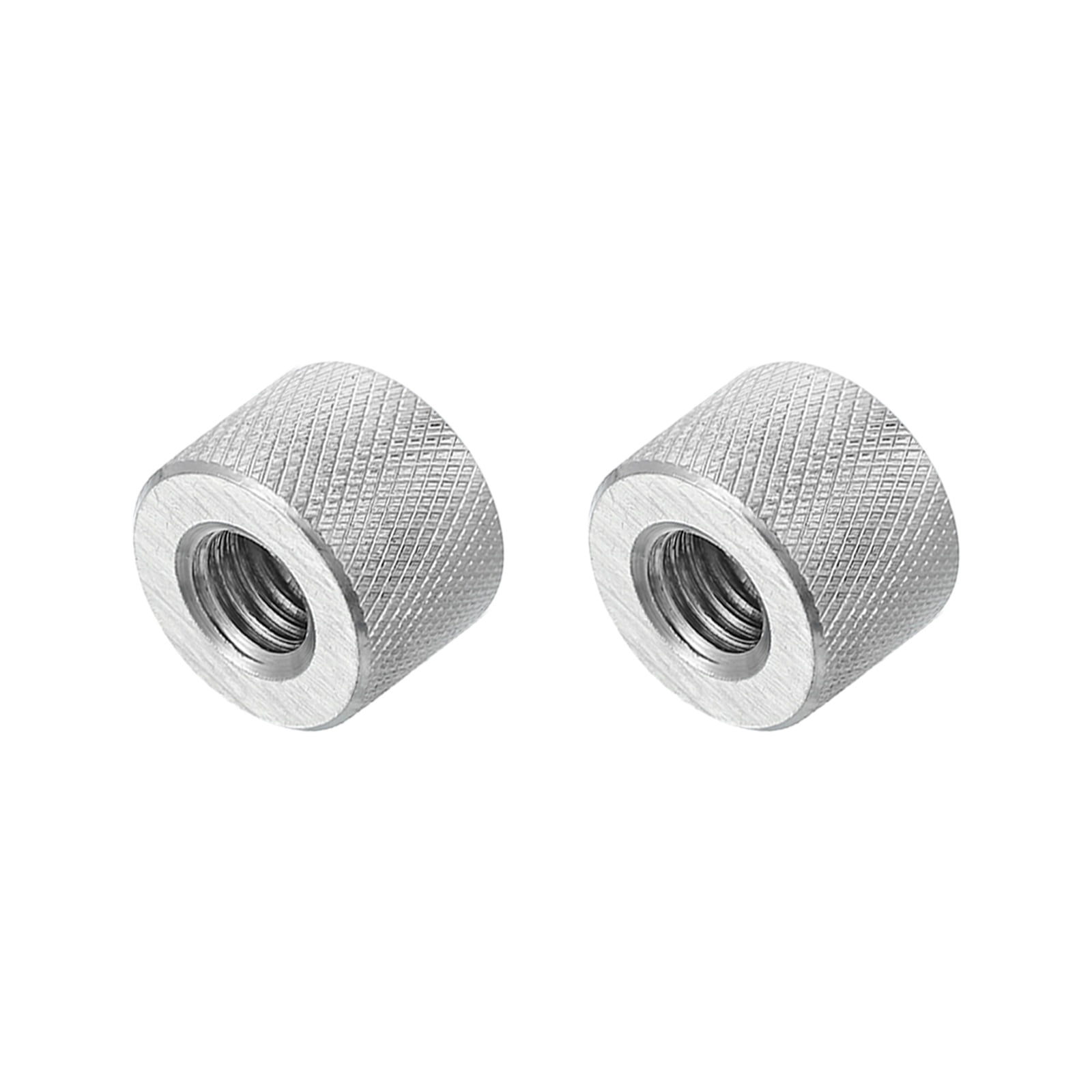 M10 2 Pack 304 Stainless Steel Round Knurled Connector Nuts,0.79"OD x 0 ...
