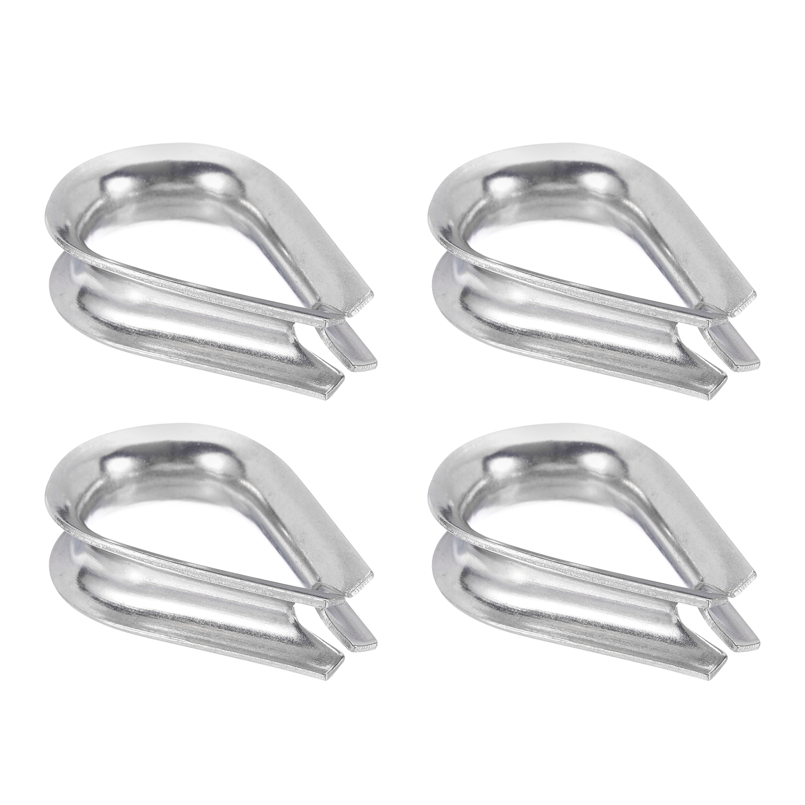 M10 316 Stainless Steel Thimble for 3/8" Dia Wire Rope Cable, 4 Pack ...