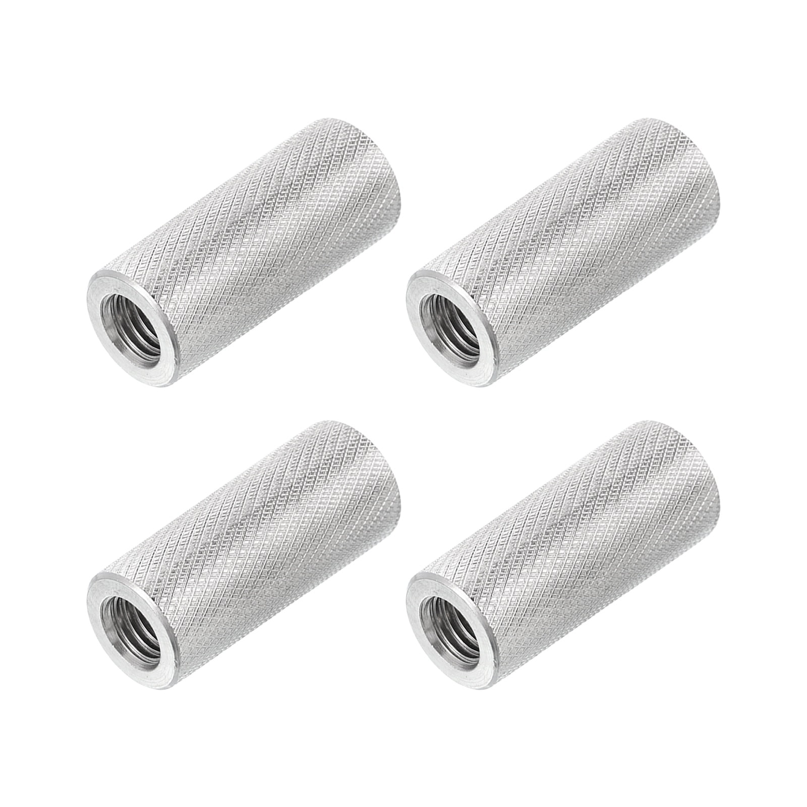 M10 4 Pack 304 Stainless Steel Round Knurled Connector Nuts,0.63"OD x 1 ...