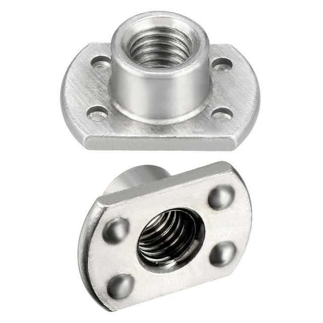 M10 Carbon Steel Slab Base T-Shaped 4 Projection Weld Nuts, 10 Pcs ...