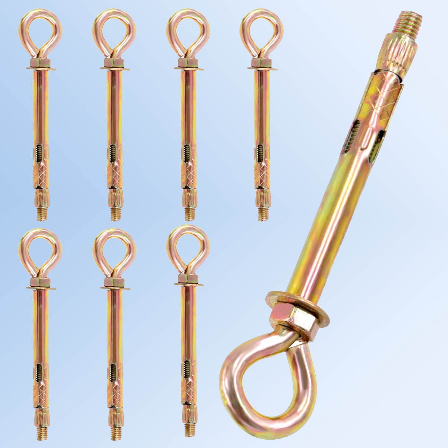 M10 Concrete Eye Bolts, Colored Zinc Plated, Shoulder Eye Bolt ...