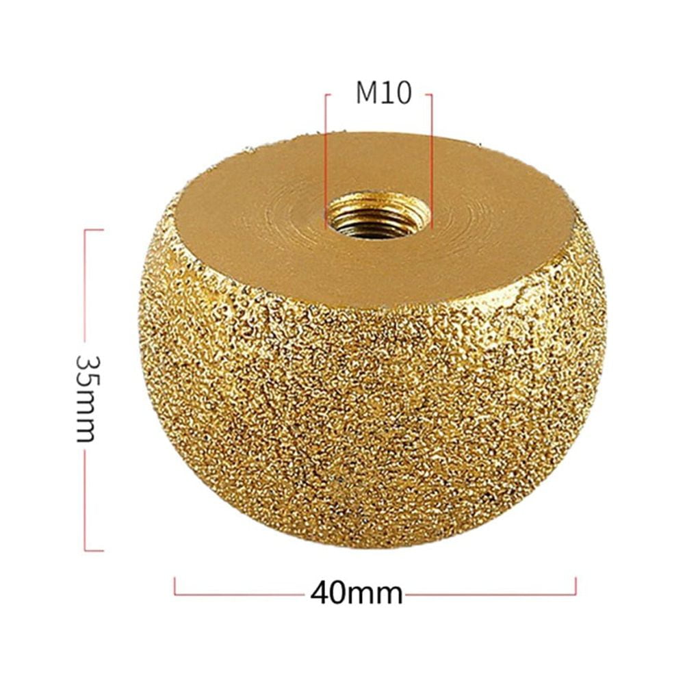 M10 Diamond Brazed Round Grinding Head Abrasive Tool for Stone Internal ...