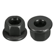 M16 Flange Hex Nut, 1 Pack Grade 10.9 Carbon Steel Black Oxide Finished ...