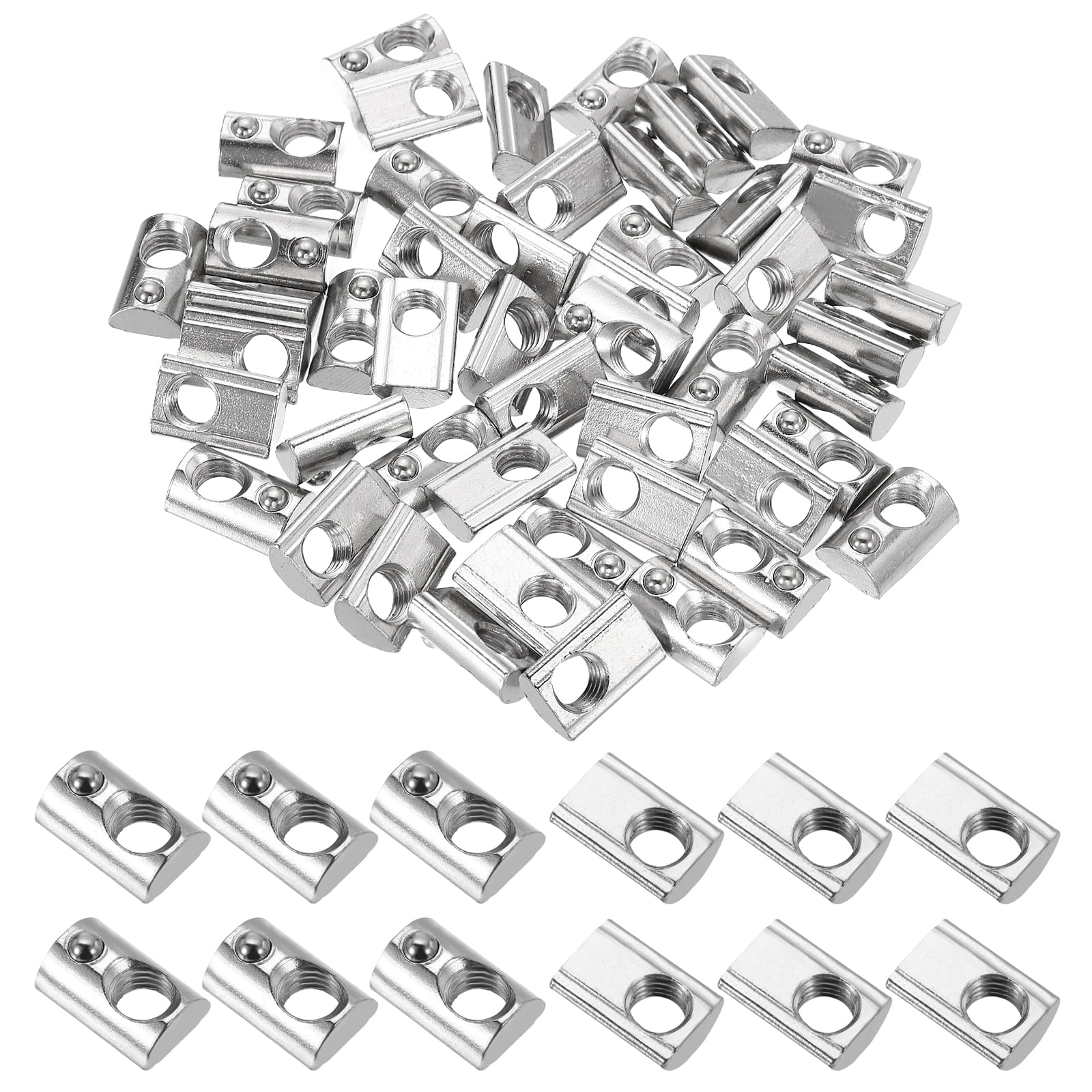 M10 Half Round Roll in Spring T Nuts 4545 Series Carbon Steel T Slot ...