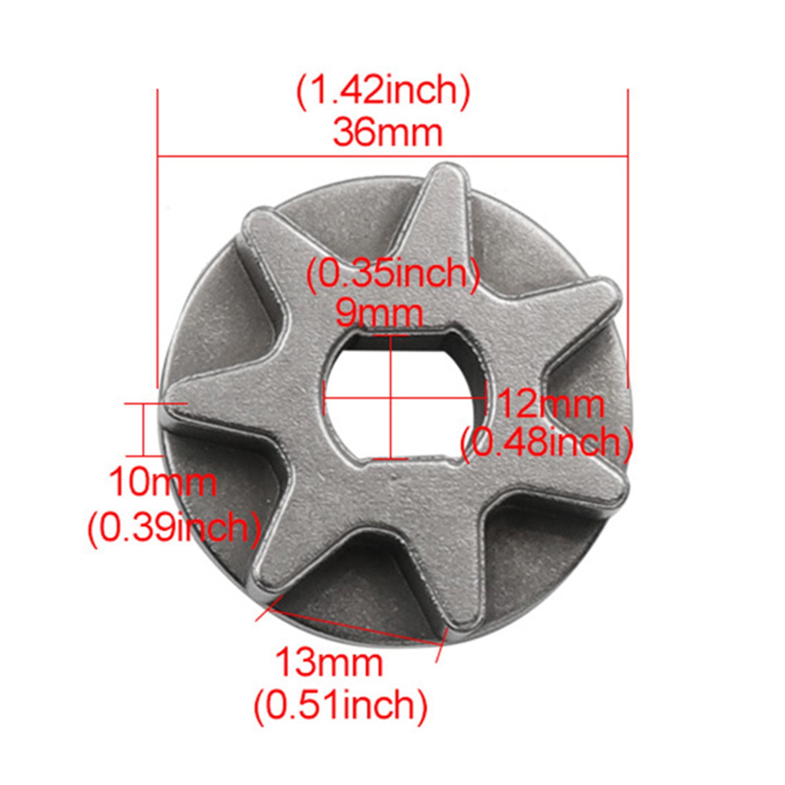 M10 M14 Sprocket Chain Saw Gear for Grinder Replacement Gear Chainsaw 7 ...