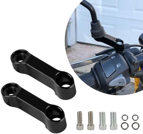 M10 Motorcycle Mirror Extenders, 2 Right Hand Threads, Motorcycle Rear ...