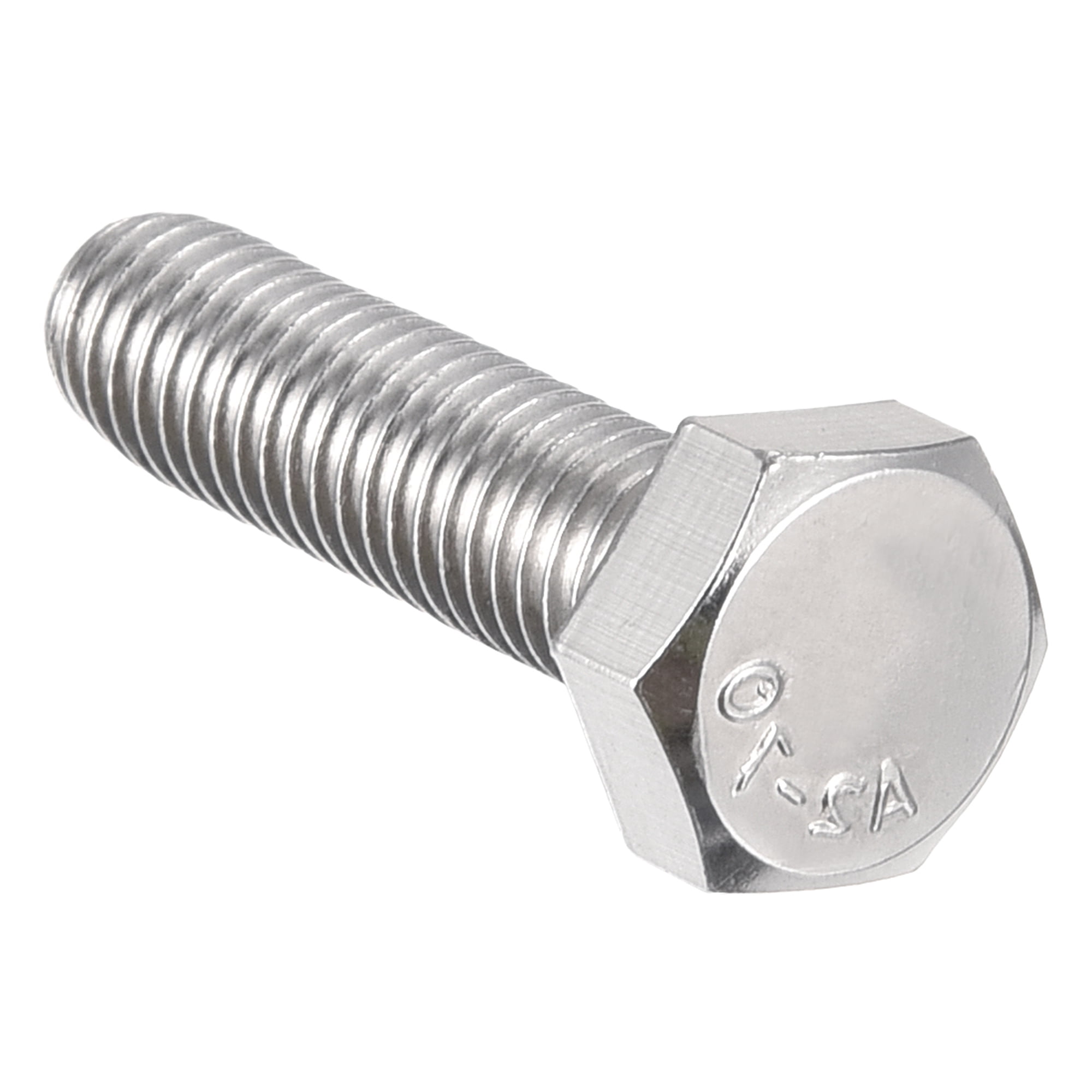 M10 Thread 40mm 304 Stainless Steel Hex Head Left Hand Screw Bolts ...