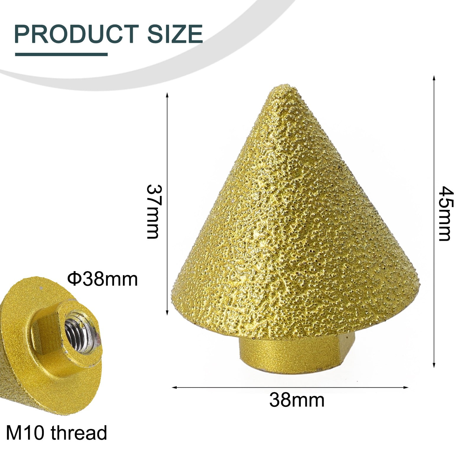 M10 Thread Diamond Chamfer Countersink Bitss Cone Carve Polishing ...