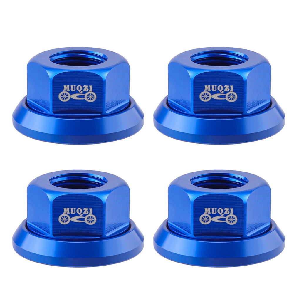 M10 Track Wheel Nuts Bicycle Fixie Axle Screw For Rear Hub 4Pc Blue ...