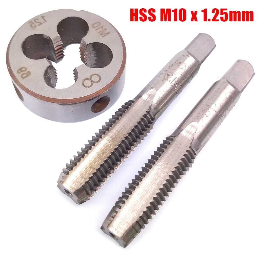 M10 x 1.25mm Taper Tap and Die Set for Metric Threading - Walmart.com