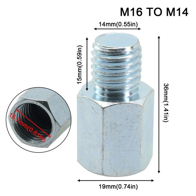 M10 to M12 Adapter for Angle Grinder - 5/8-11 Thread Compatibility ...