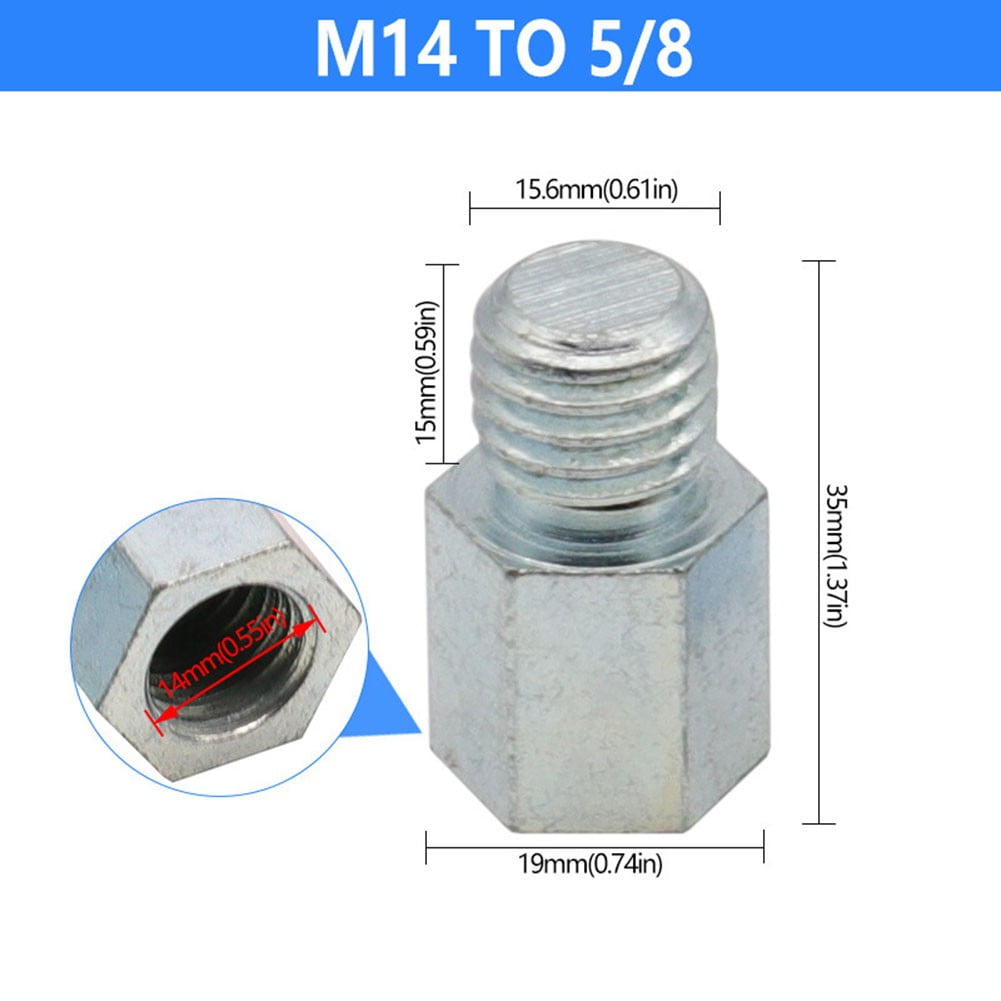 M10 to M14 M16 M14 to 5/8-11 or 5/8-11 to M14 Adapter Grinder for Angle Grinder - Walmart.com