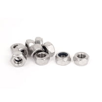 M5 x 0.8mm Stainless Steel Nylock Self-Locking Nylon Insert Hex Lock ...