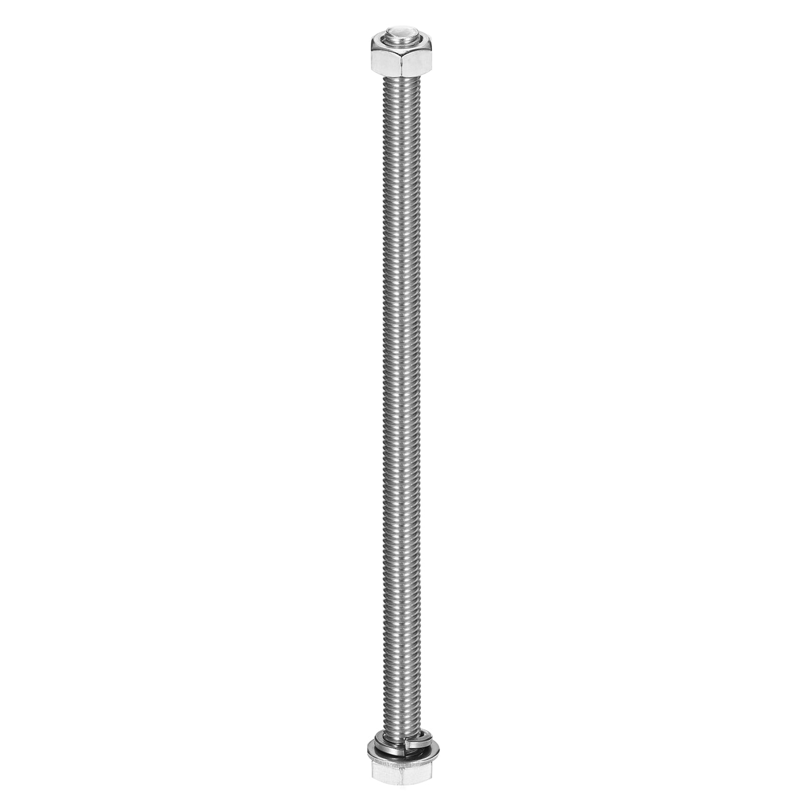 M10 x 220mm 304 Stainless Steel Hex Head Screws Bolts, Nuts, Flat ...