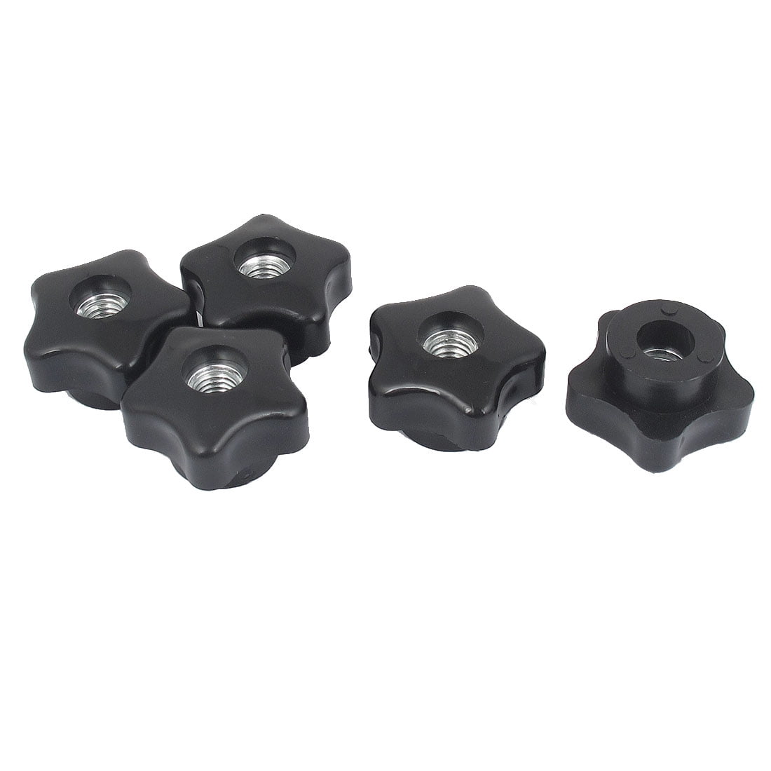 M10 x 39mm Plastic Star Head Screw On Type Clamping Knob Grip Black ...