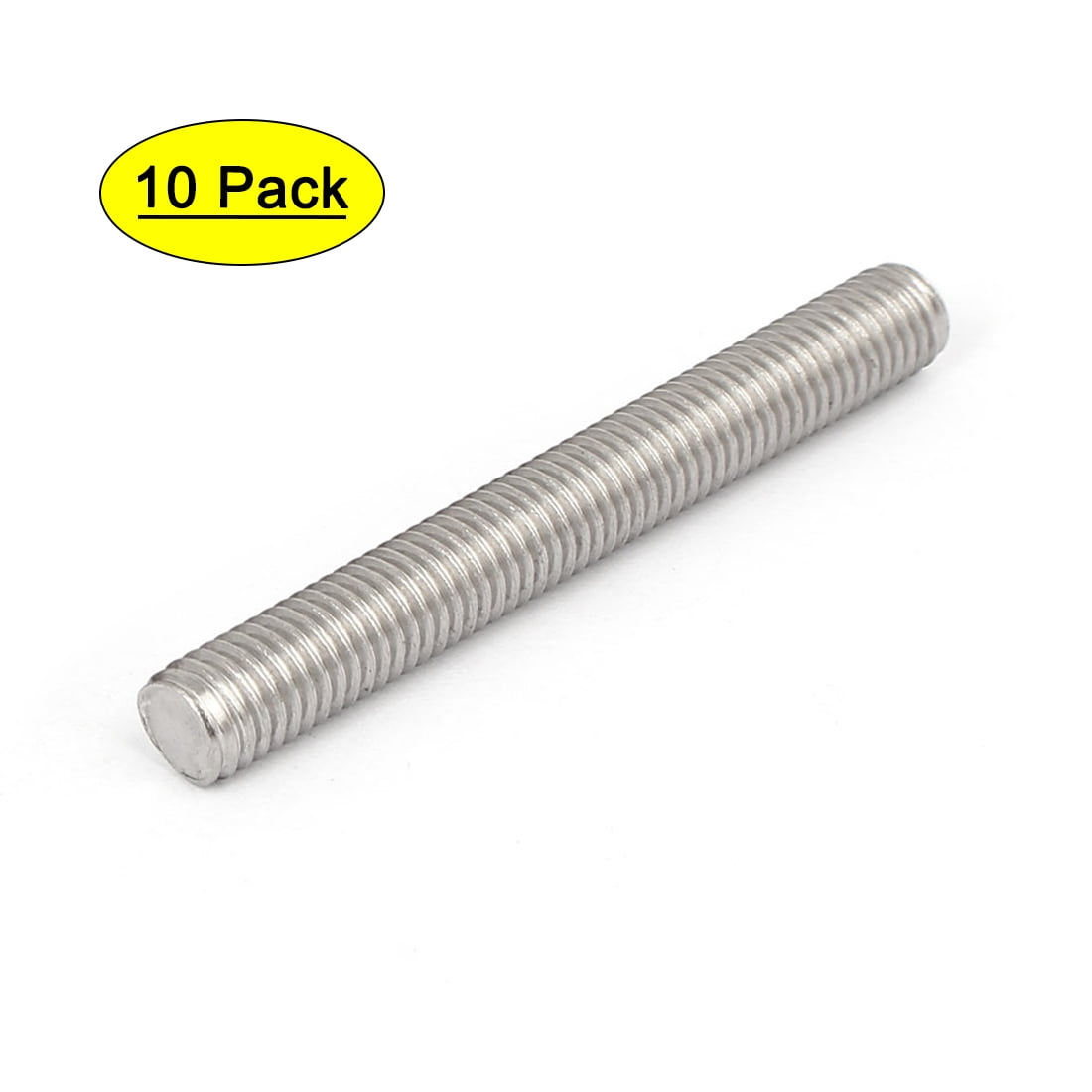 M10 x 80mm 304 Stainless Steel Fully Threaded Rods Bar Studs Silver ...