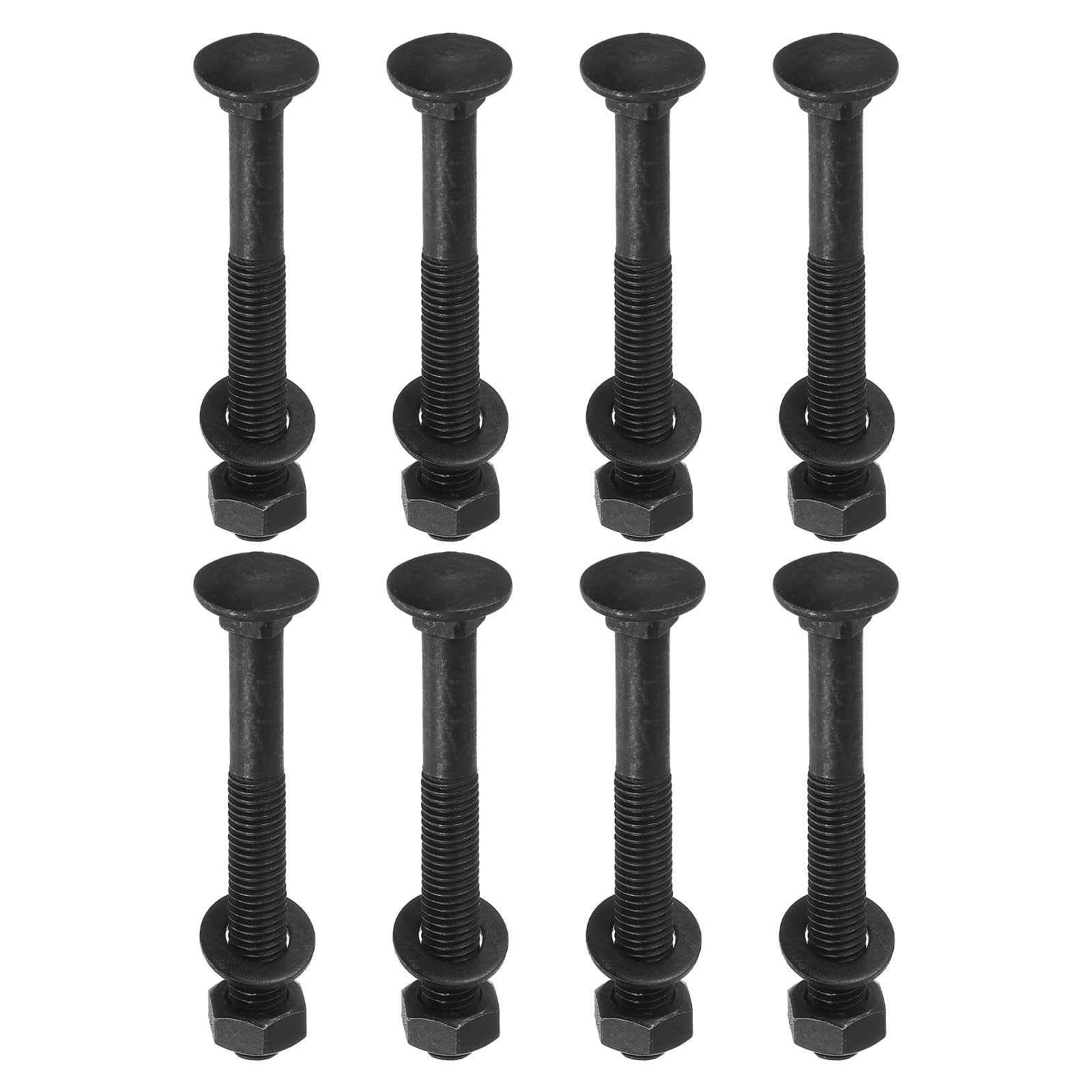 M10 x 85mm Carriage Bolt Kit, 12 Set Carriage Bolts Screws Set Includes ...