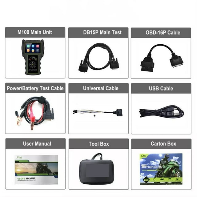M100 Motorcycle Diagnostic Tool Universal Motorbike Scanner 2in1 M100 ...