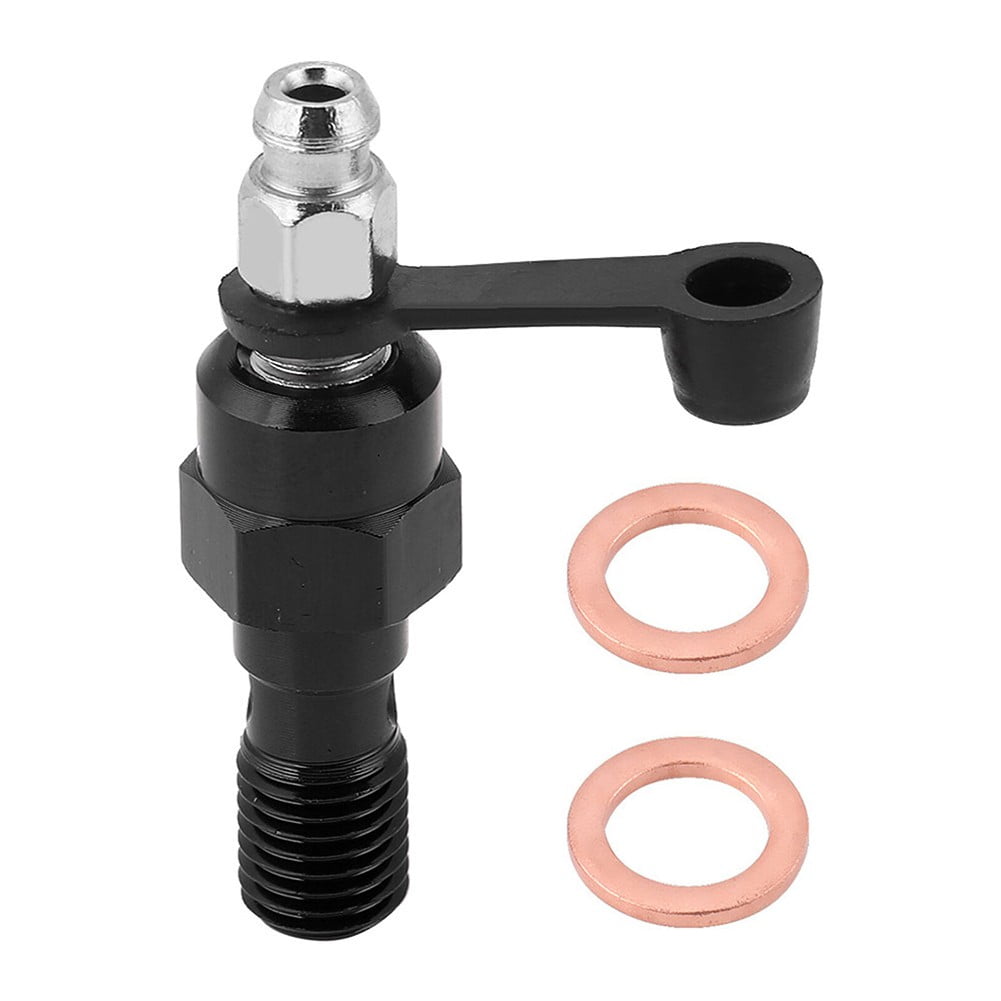 M10x1.0mm Motorcycle Brake Master Caliper Bleed Screw Nipple Banjo ...