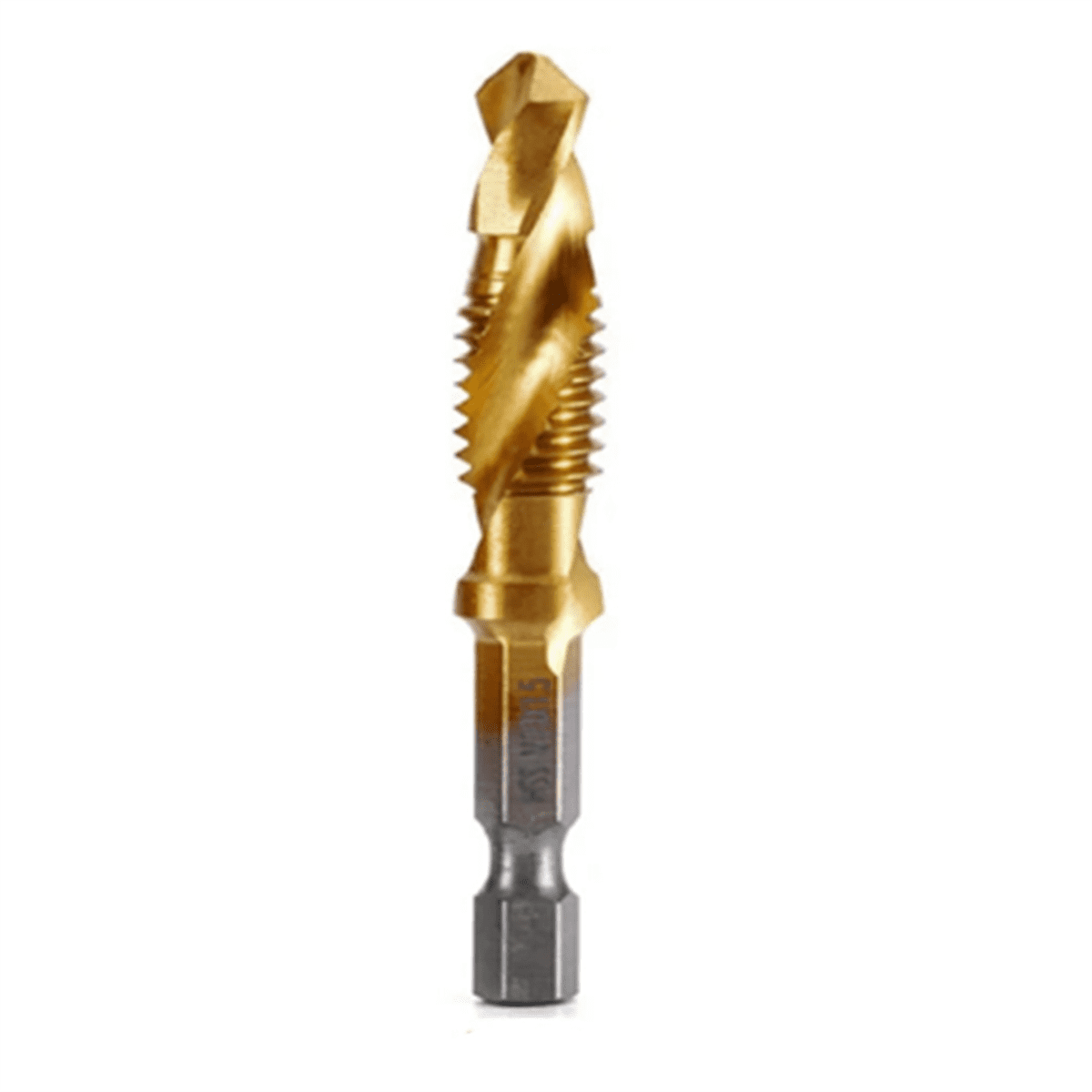 M10x1.5mm Hex Shank Titanium Plated HSS Screw Thread Metric Tap Drill ...