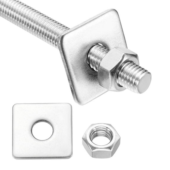 M10x100mm Fully Threaded Rod, 1Set 304 Stainless Steel Threaded Rods ...