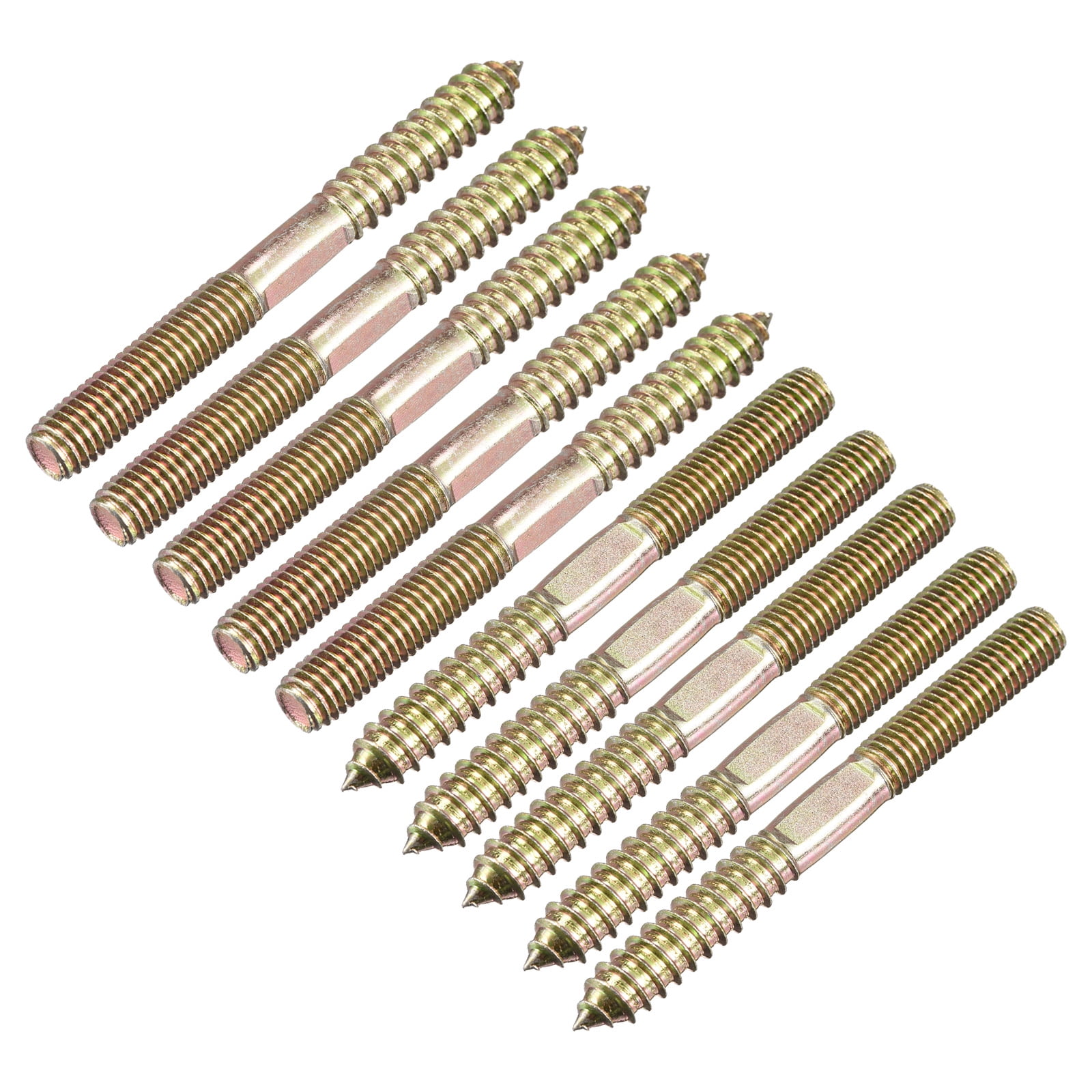 M10x100mm Hanger Bolts, 12 Pack Double Head Thread Dowel Screws ...