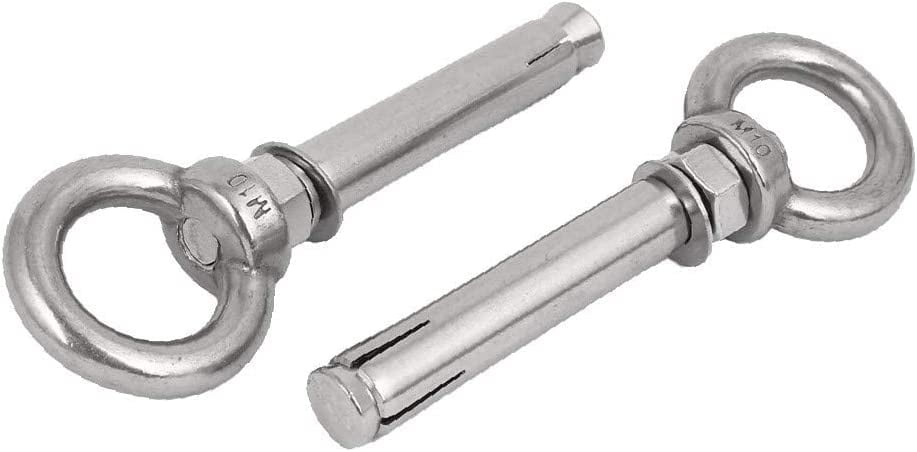 M10x100mm Wall 304 Stainless Steel Expansion Screws Closed Hook Anchor ...