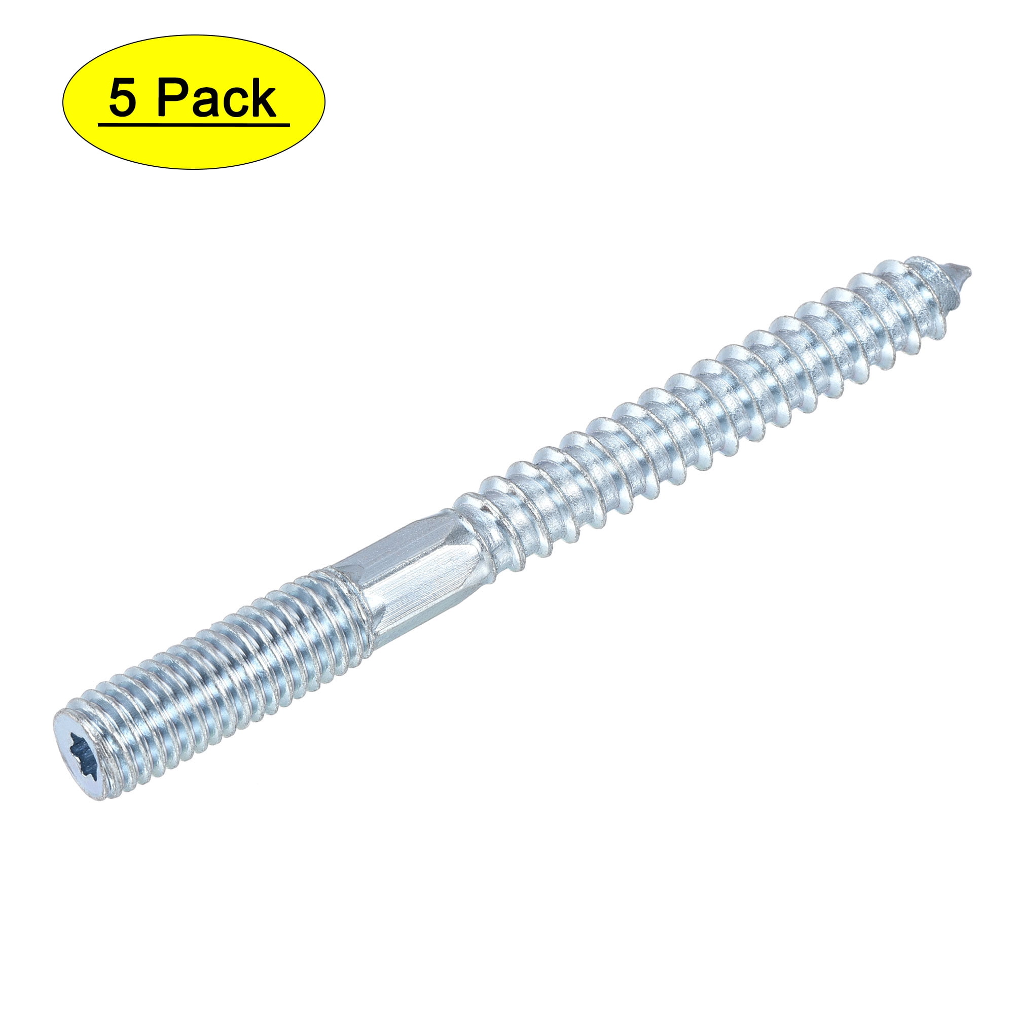 M10x30mm Hanger Bolts Carbon Steel Zinc Plated 5 Pack - Walmart.com