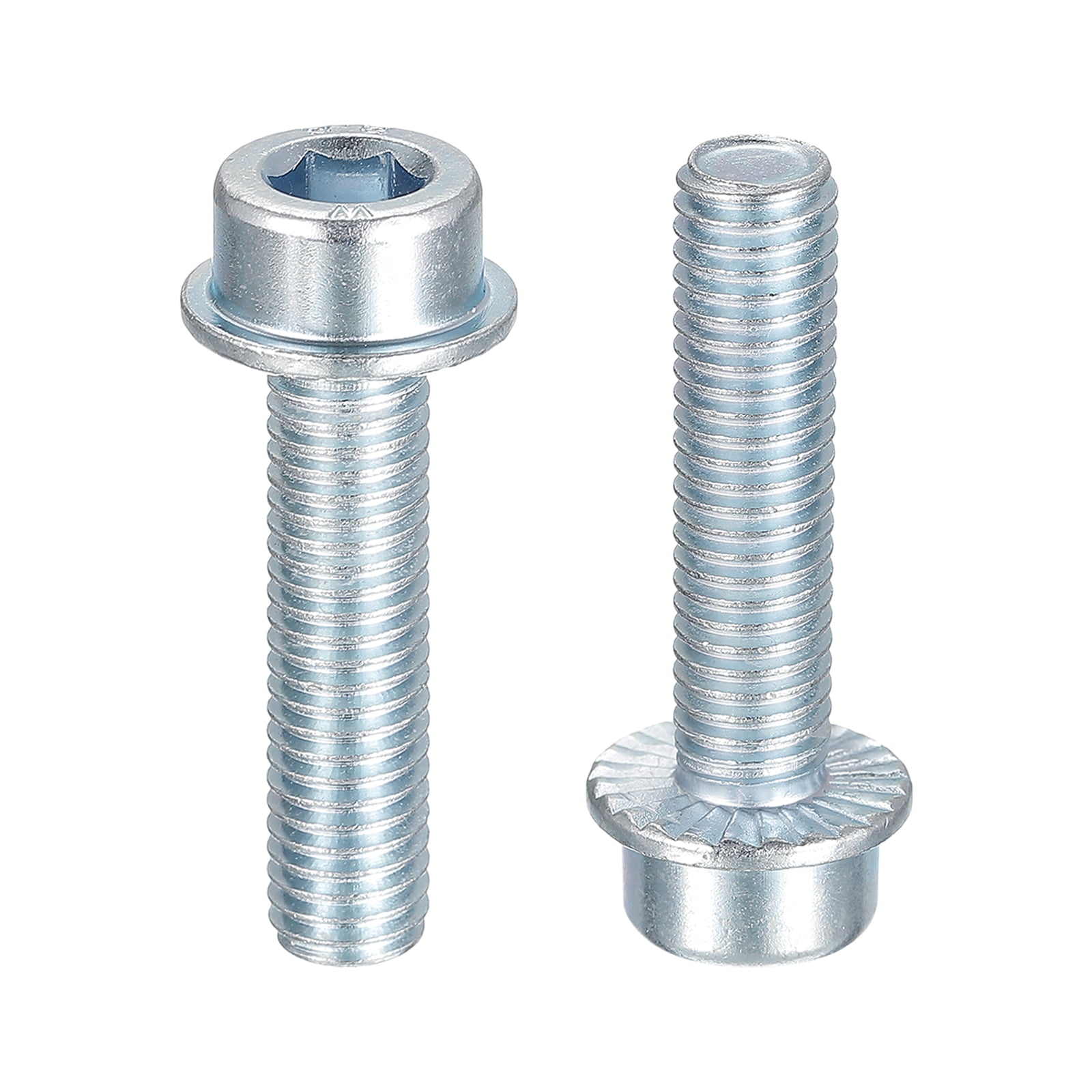 M10x40mm Flanged Socket Head Screws, 10 Pack 8.8 Grade Carbon Steel ...