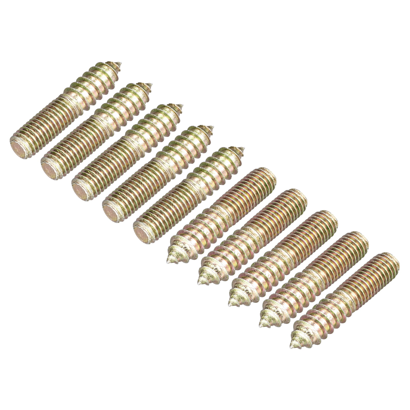 M10x50mm Hanger Bolts, 12 Pack Double Ended Thread Dowel Screws for ...