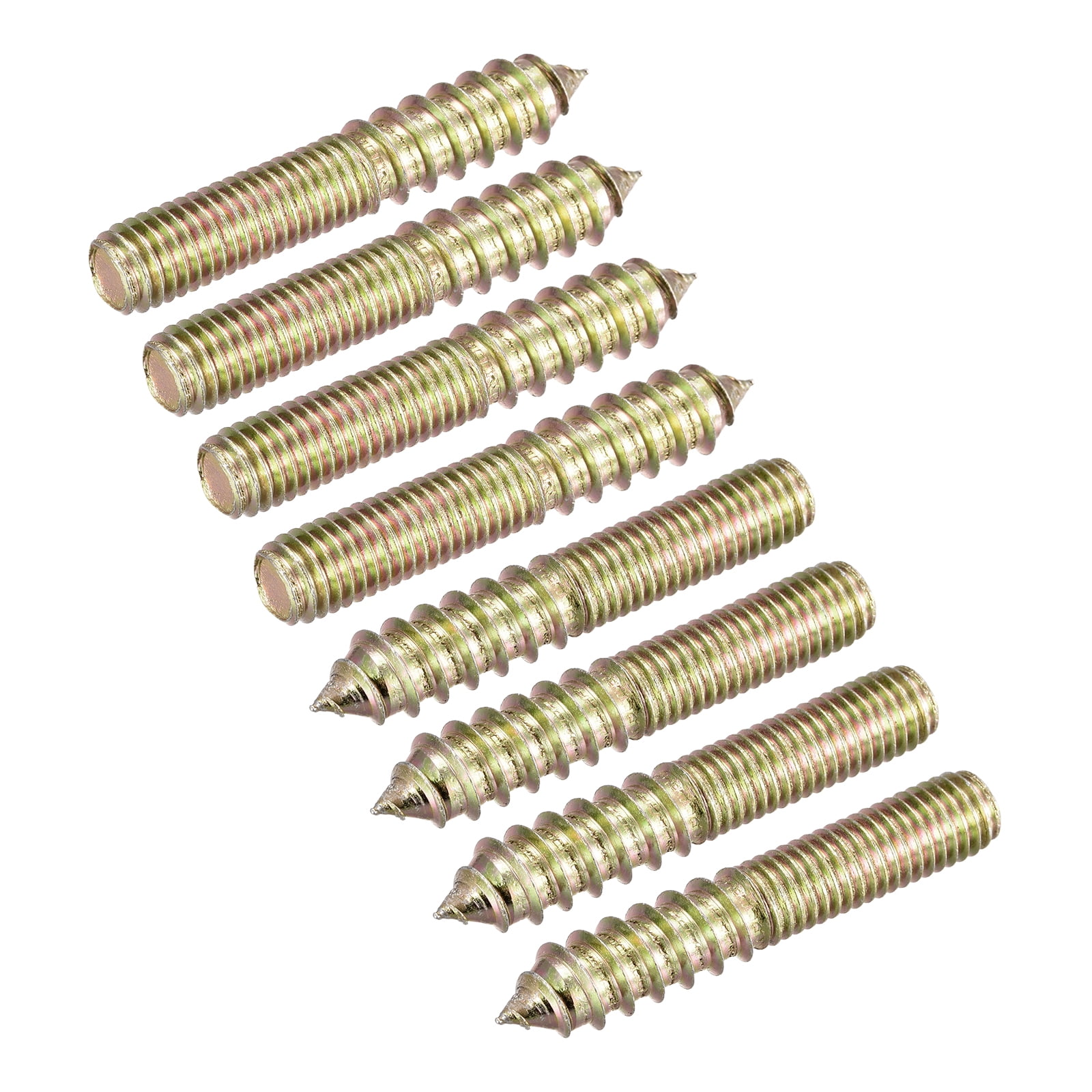 M10x60mm Hanger Bolts, 8 Pack Double Ended Thread Dowel Screws for Wood ...