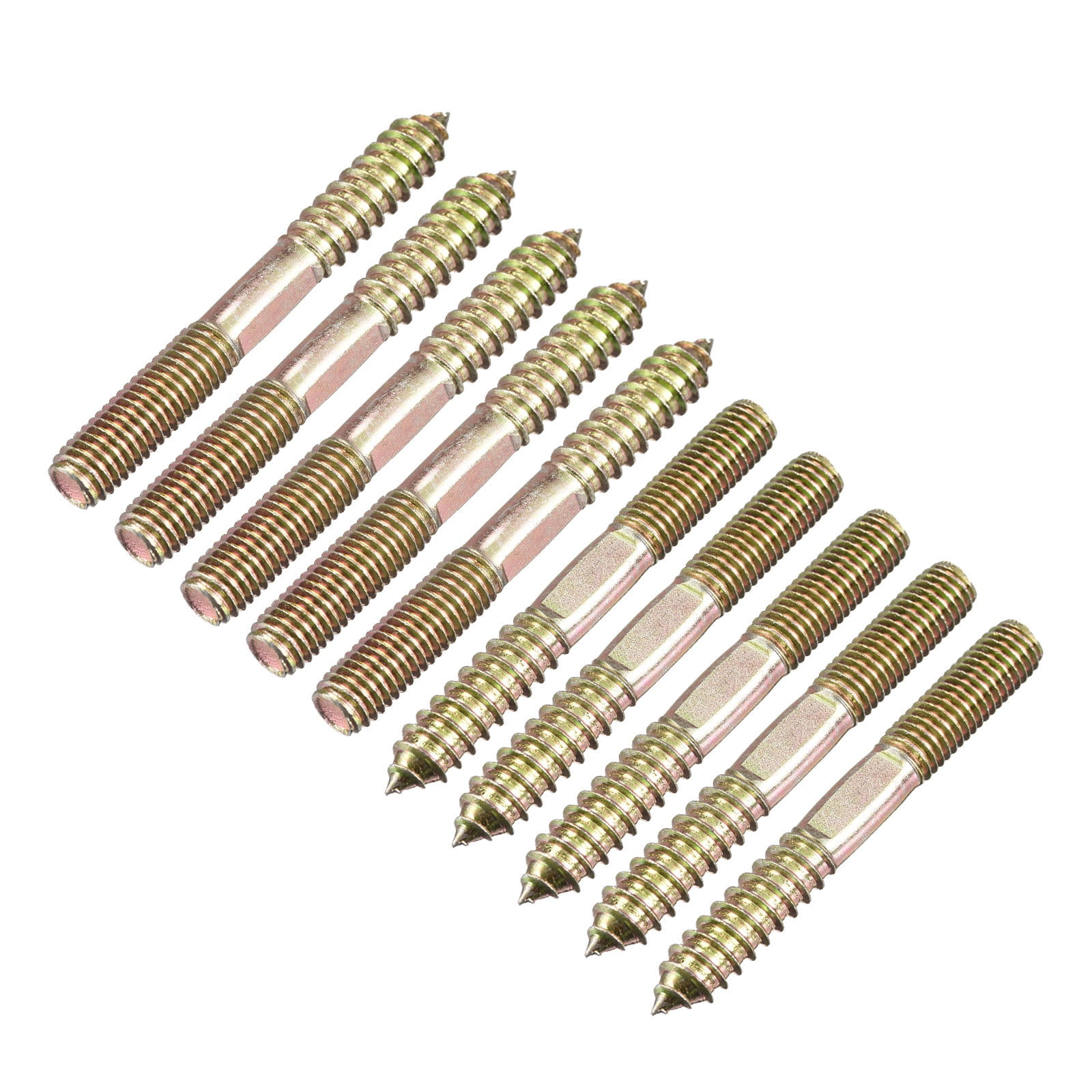 M10x80mm Hanger Bolts, 12 Pack Double Head Thread Dowel Screws ...