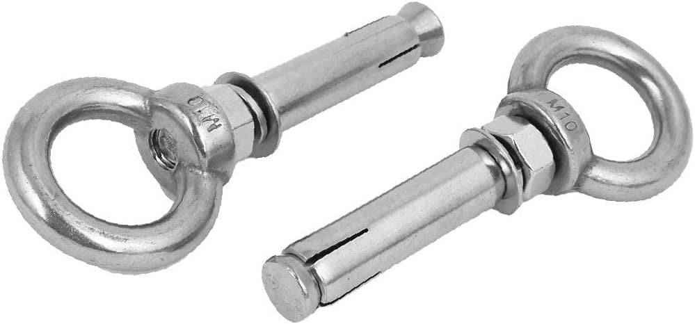 M10x80mm Wall 304 Stainless Steel Expansion Screws Closed Hook Anchor ...