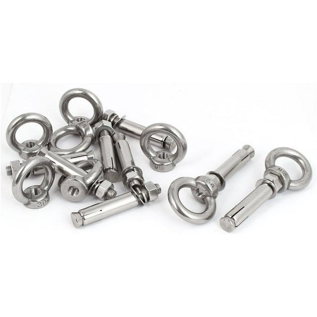 M10x80mm Wall 304 Stainless Steel Expansion Screws Closed Hook Anchor ...