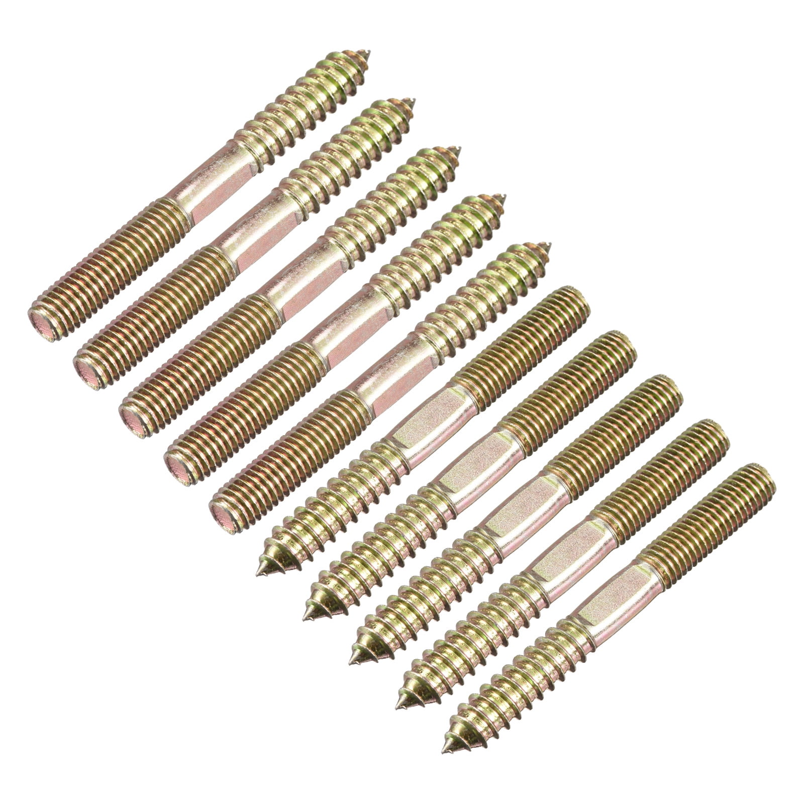 M10x90mm Hanger Bolts, 12 Pack Double Head Thread Dowel Screws ...