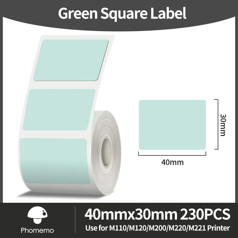 M110/M120/M200/M220/M221 Laser Silver Label Sticker Thermal Label Waterproof 40x30mm Adhesive ...