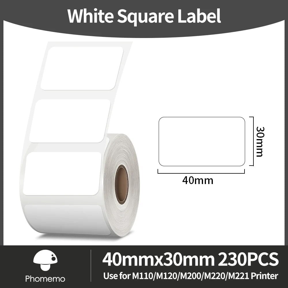M110/M120/M200/M220/M221 Laser Silver Label Sticker Thermal Label ...