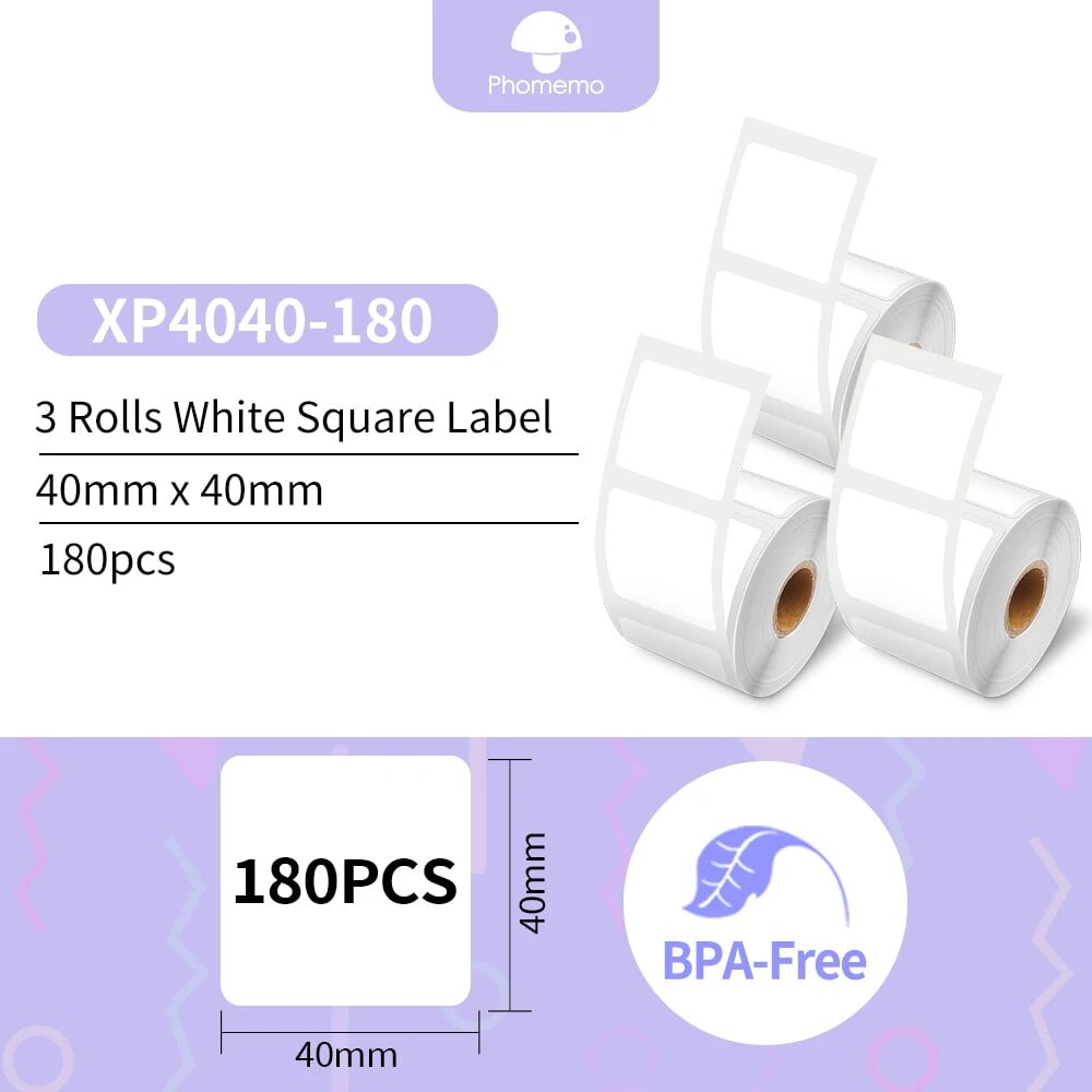 M110/M200/M220 Square Thermal Paper Multi-Purpose Self-Adhesive Label ...