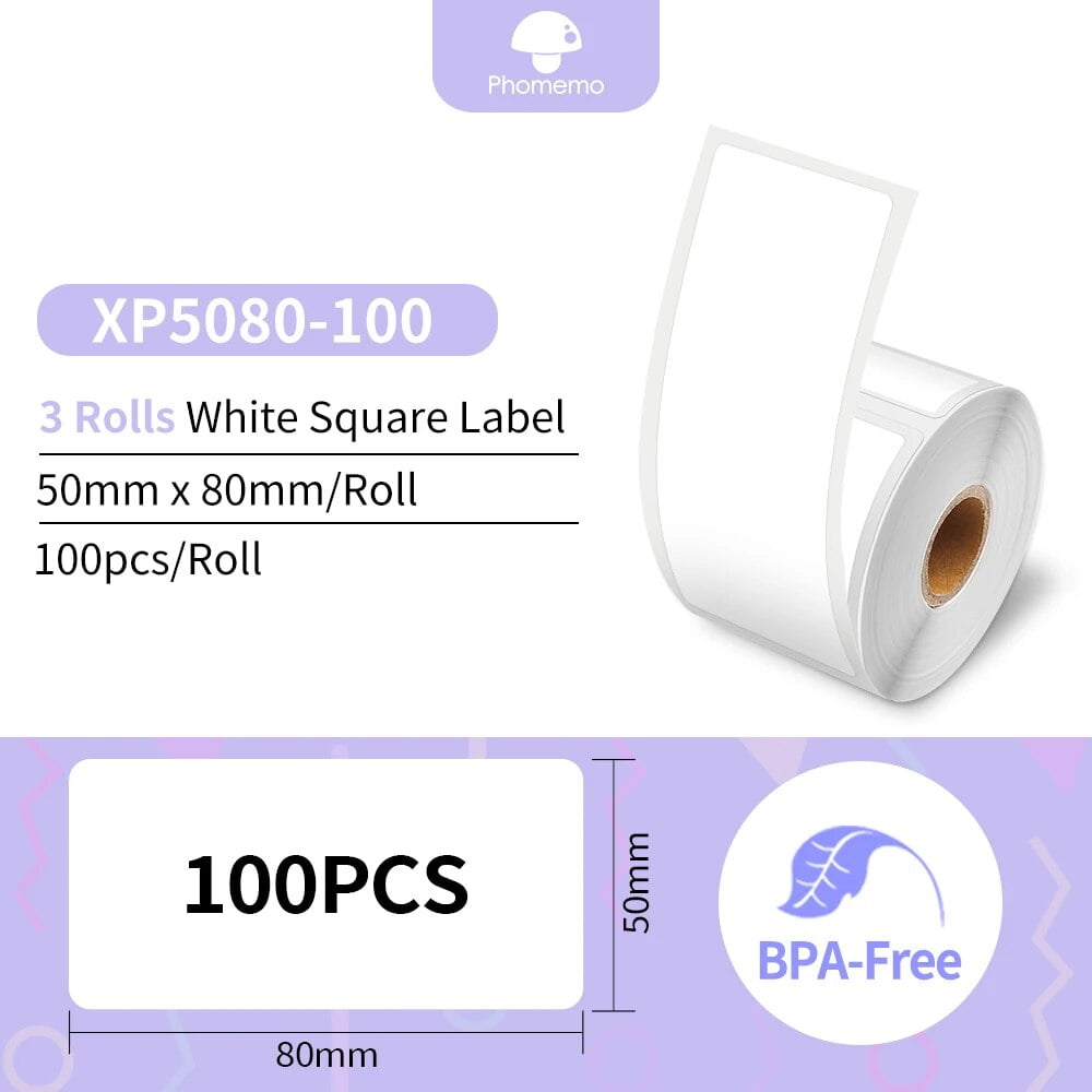 M110/M200/M220 Square Thermal Paper Multi-Purpose Self-Adhesive Label ...