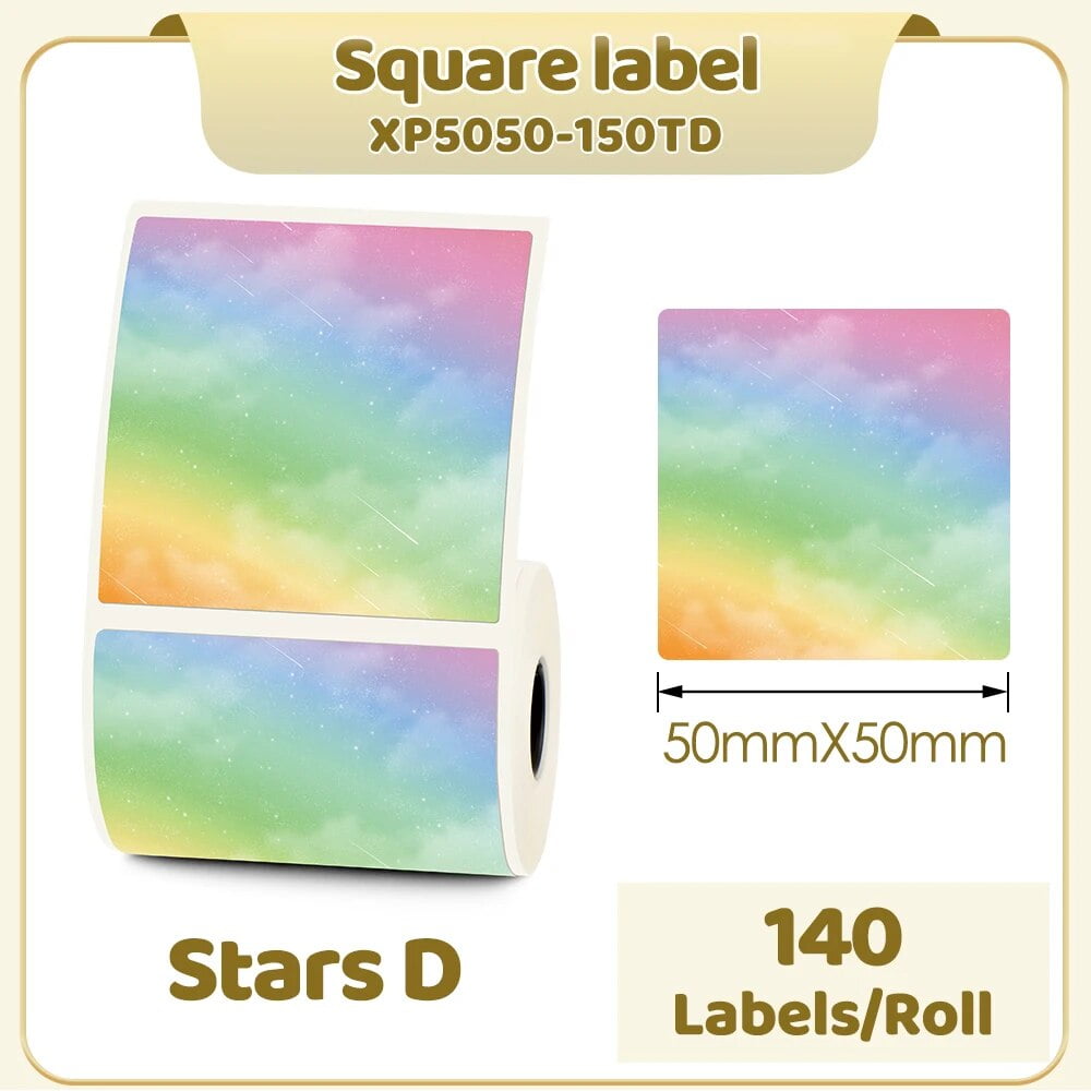 M110 M200 M221 2" Color Circle Thermal Sticker Label Self-Adhesive ...