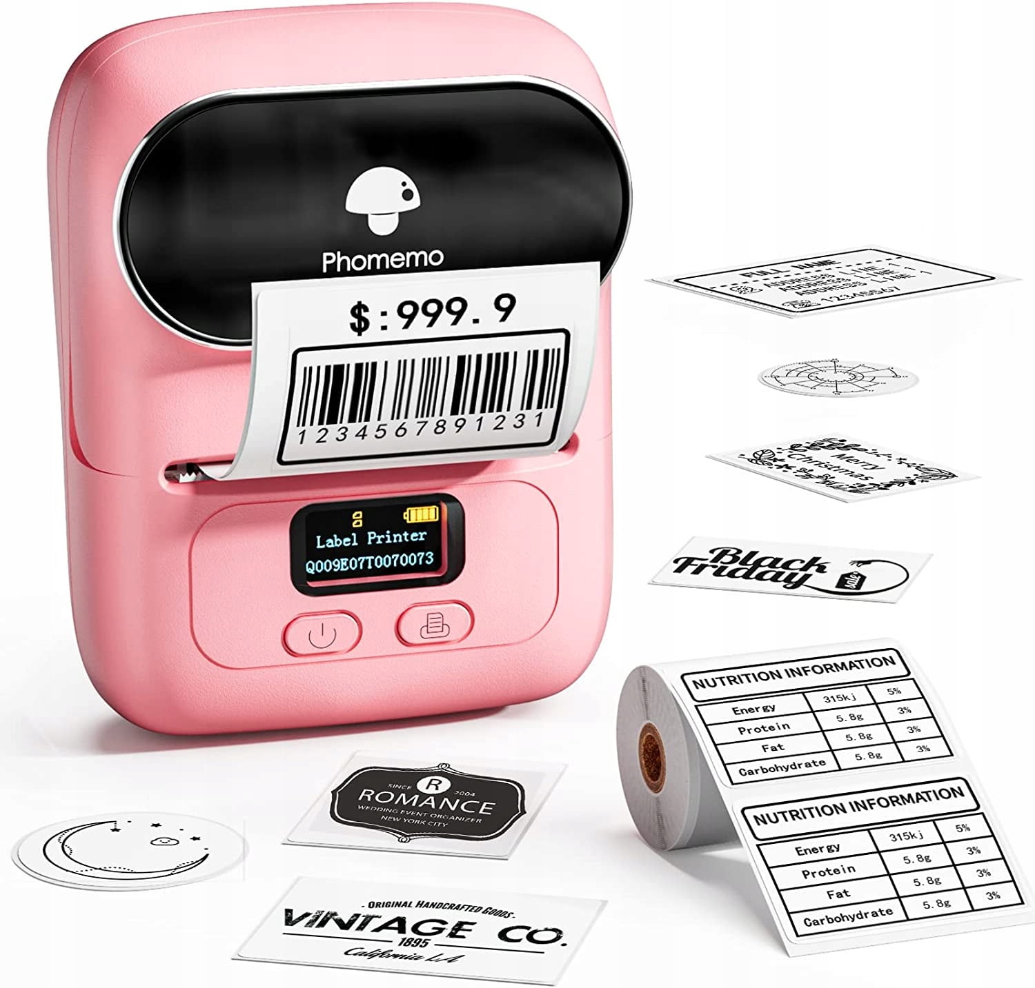 M110 Pink Mini Thermal Label Printer - Walmart.com